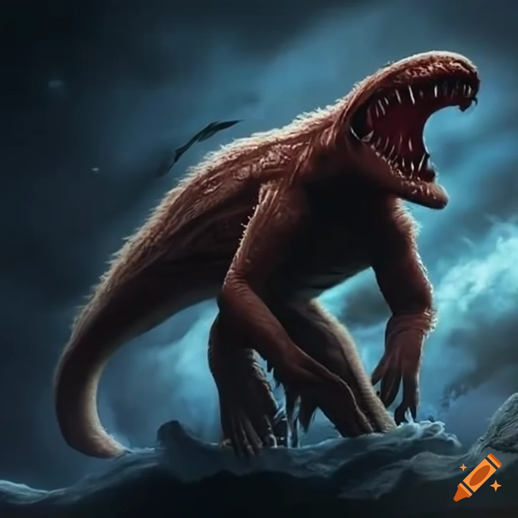 Powerful planet-sized monster on Craiyon