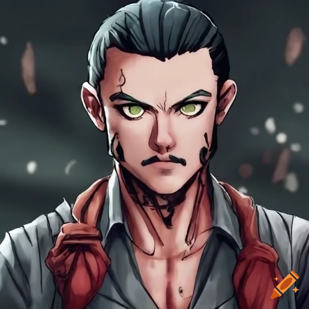 Luke evans in danganronpa art style on Craiyon