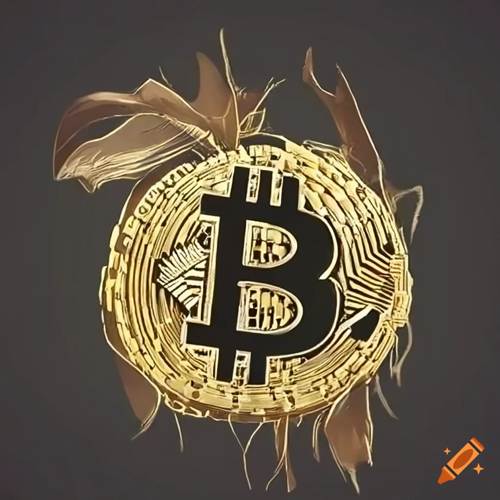 Bitcoin logo with 'b' made of corn cobs on Craiyon