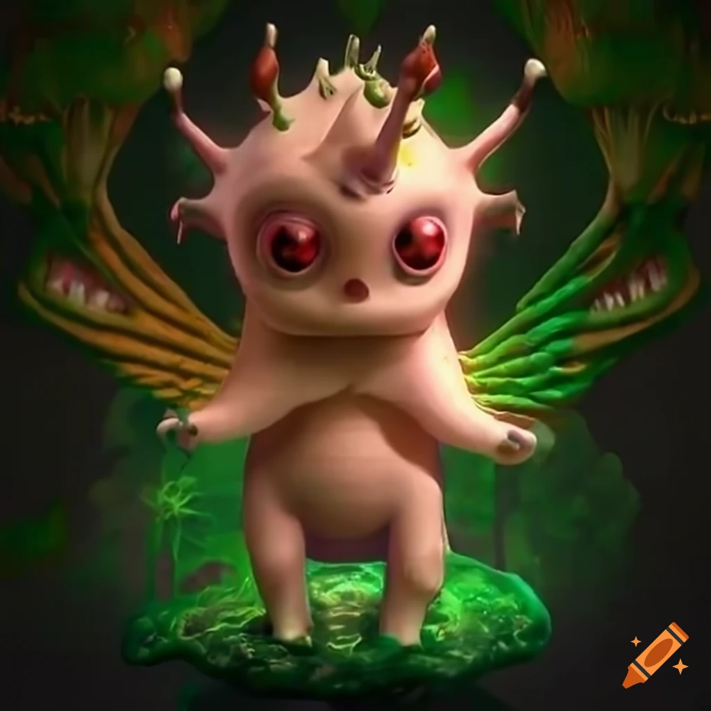 Mythical creatures and mutant omega mart lemon fruit monster in a ...