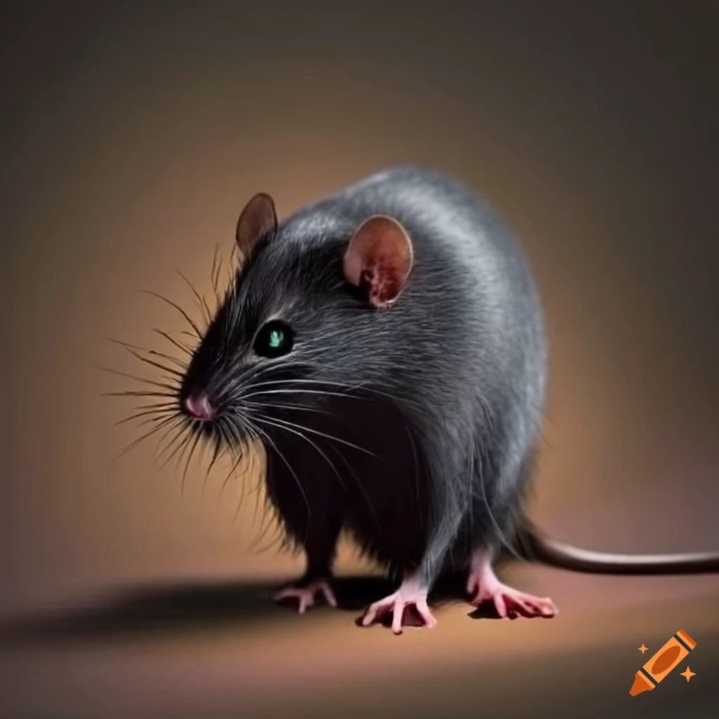 Black rat in a classical style on Craiyon