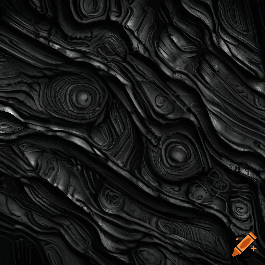 Seamless black and white biomechanical 3D texture on Craiyon