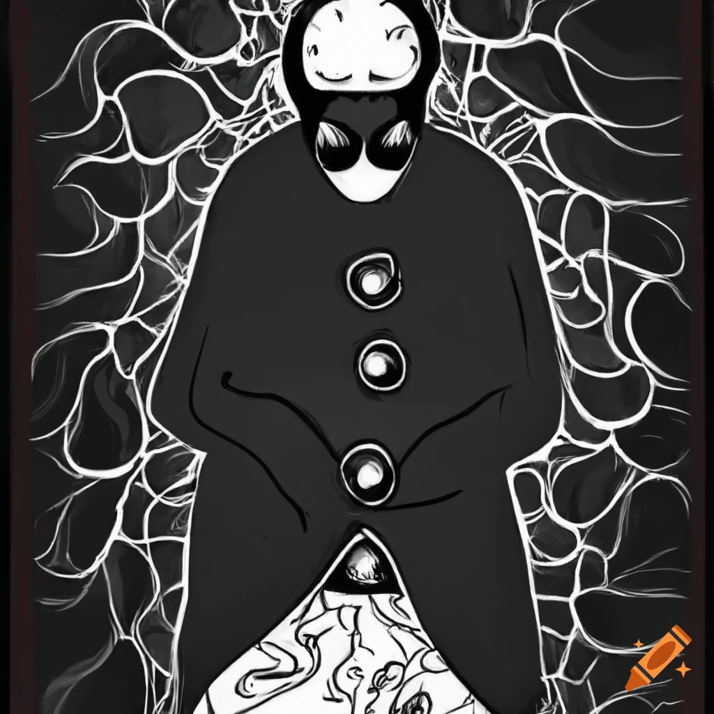 Dark and hateful depiction of a soulless human on Craiyon