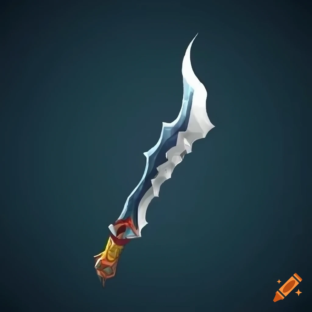 Toon-style melee weapon with shader effect on Craiyon