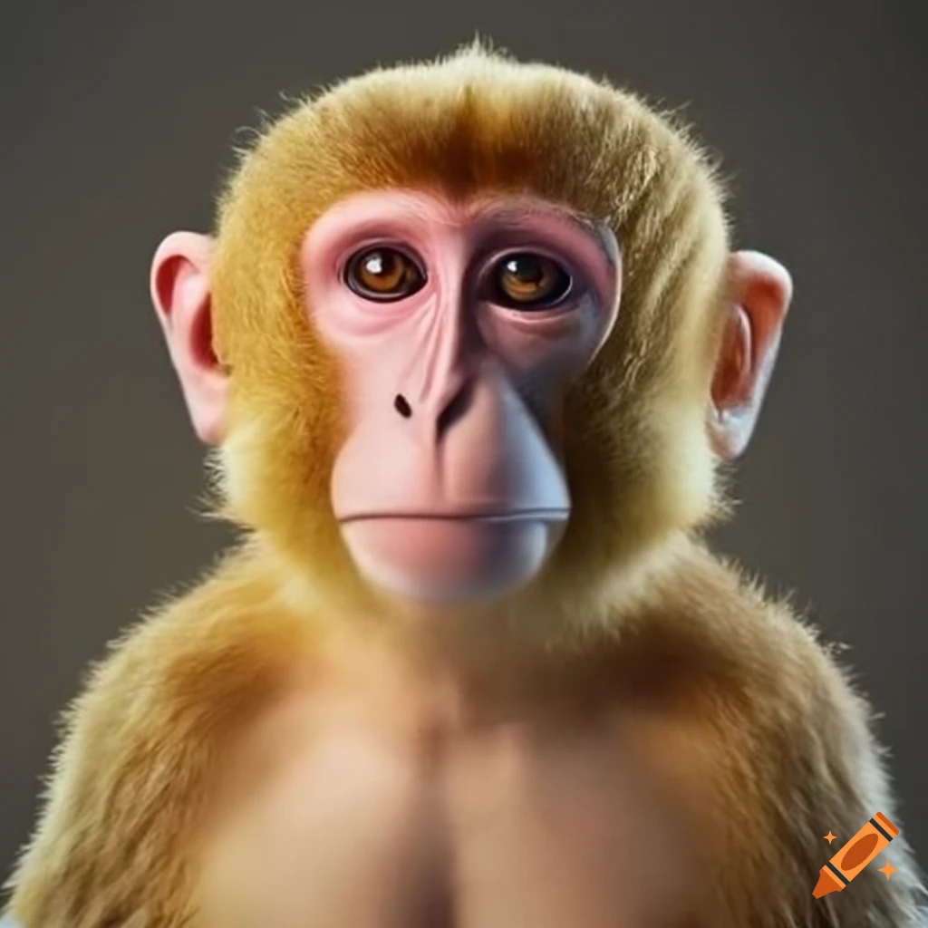 Monkey with gold accessories on Craiyon