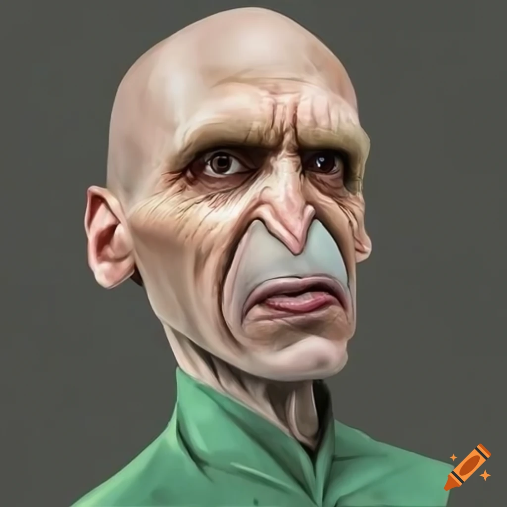 Caricature of a fictional character with a big head and small body on ...