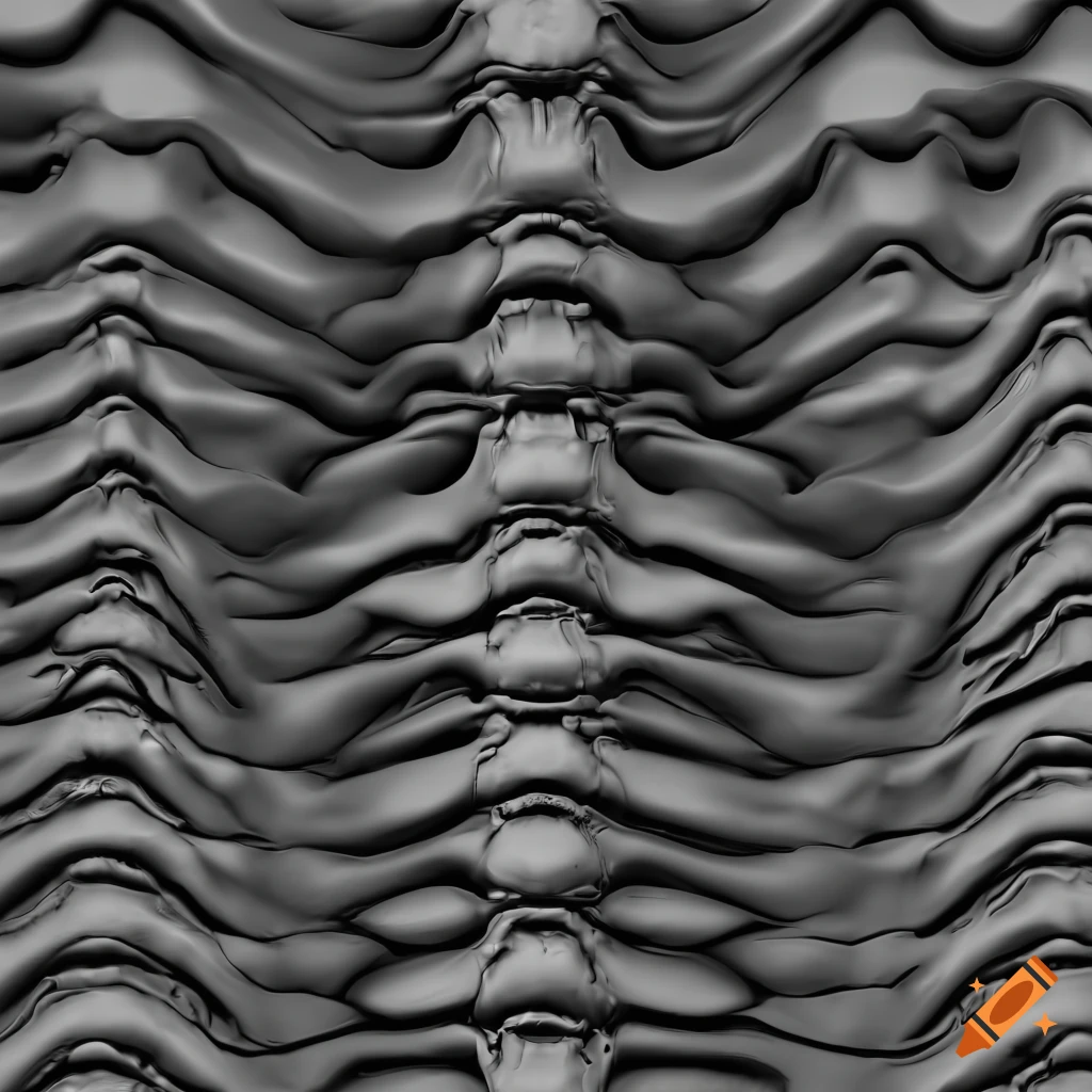Abstract black and white biomechanical 3d texture on Craiyon