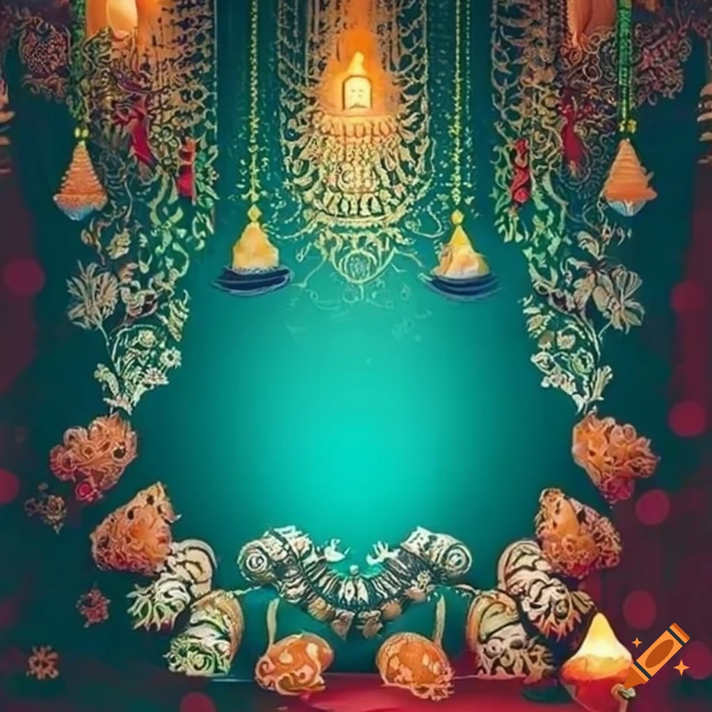 Background for mehendi ceremony on Craiyon