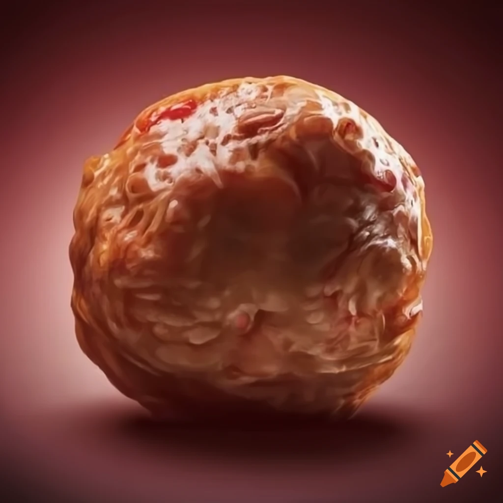 Realistic meatball illustration on Craiyon