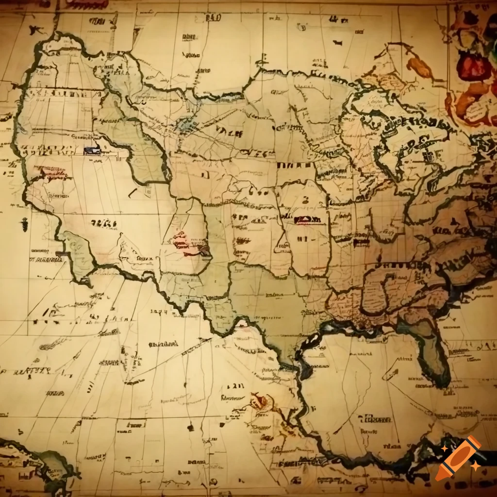 World war map illustration on Craiyon