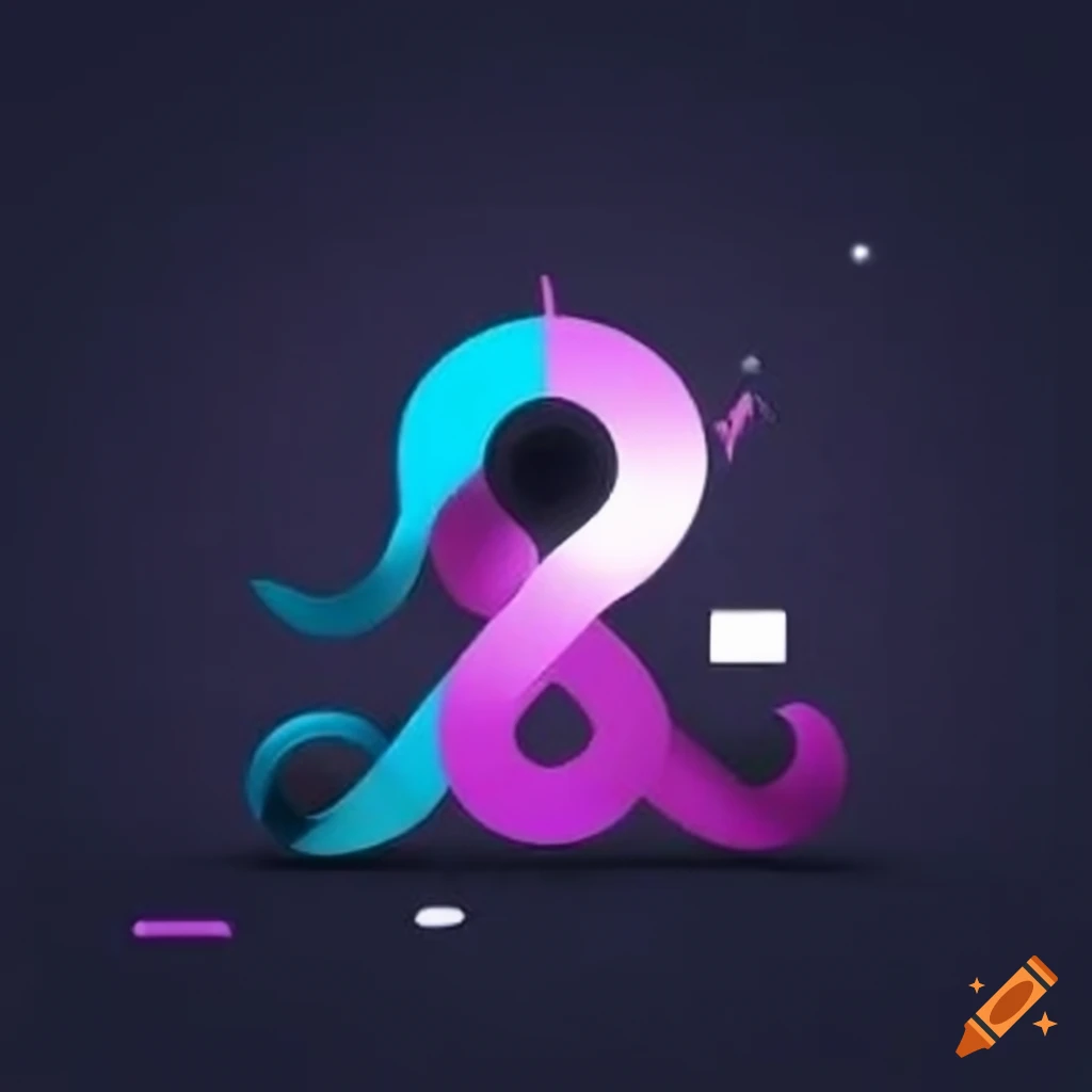 High contrast logo in blue, pink, black, and white colors for kink ...