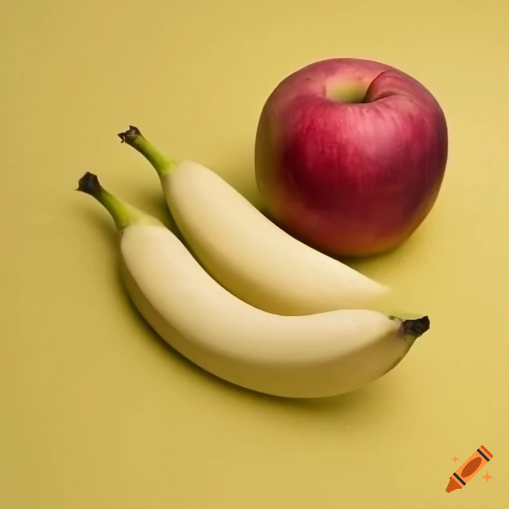 Long banana with two large apples on Craiyon