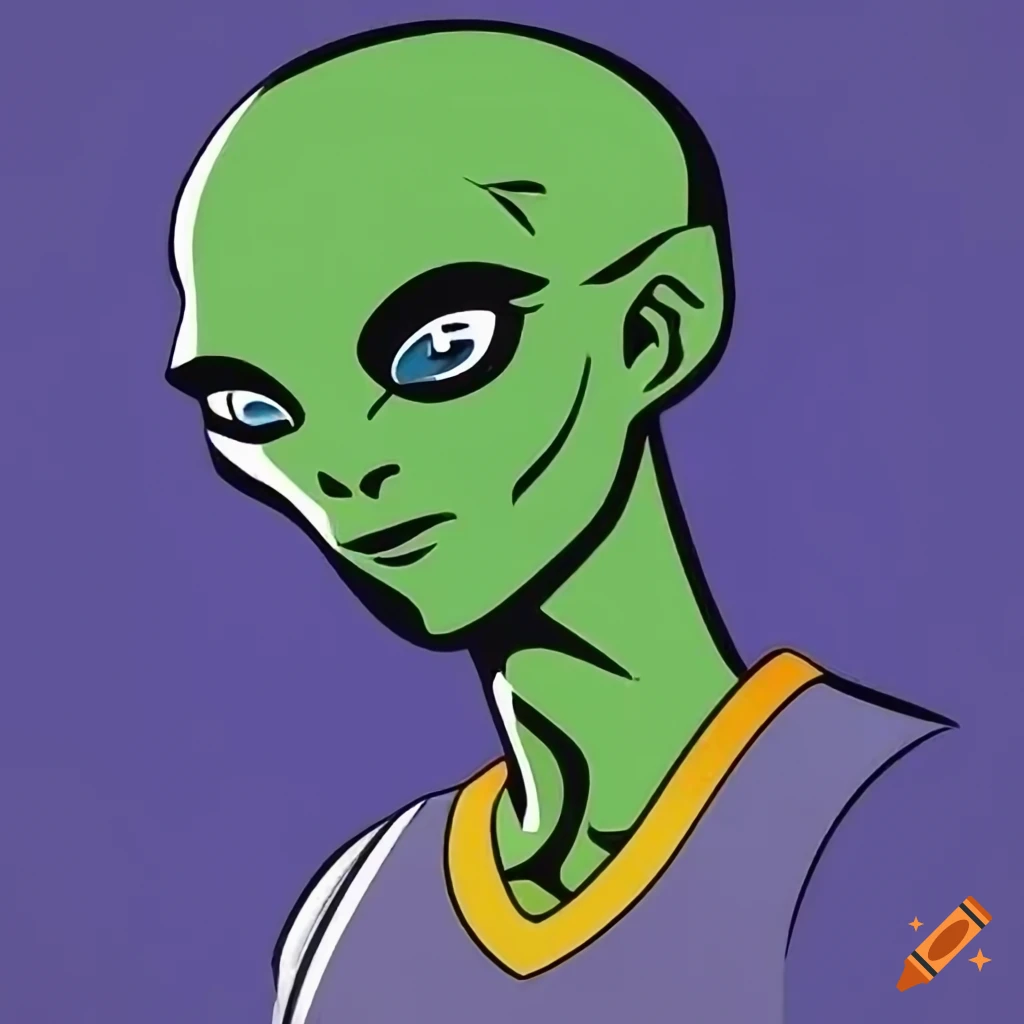Pop art style basketball player dunking as a Star Wars Duros alien on ...
