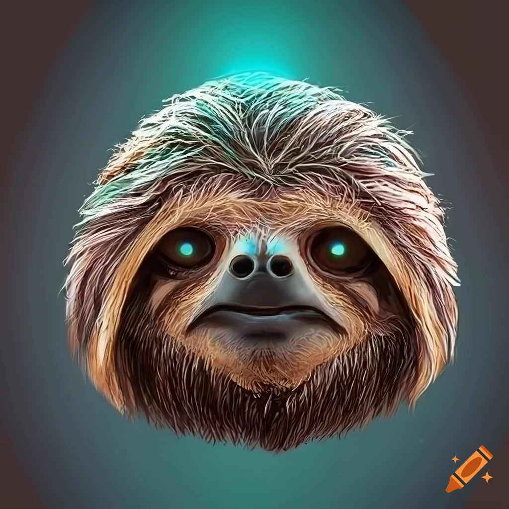 Sci-fi sloth portrait on Craiyon