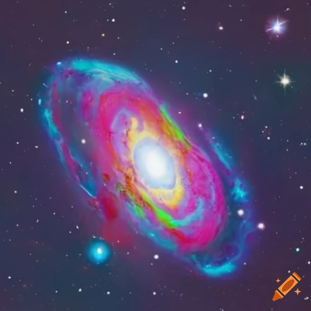 Rainbow galaxy on Craiyon