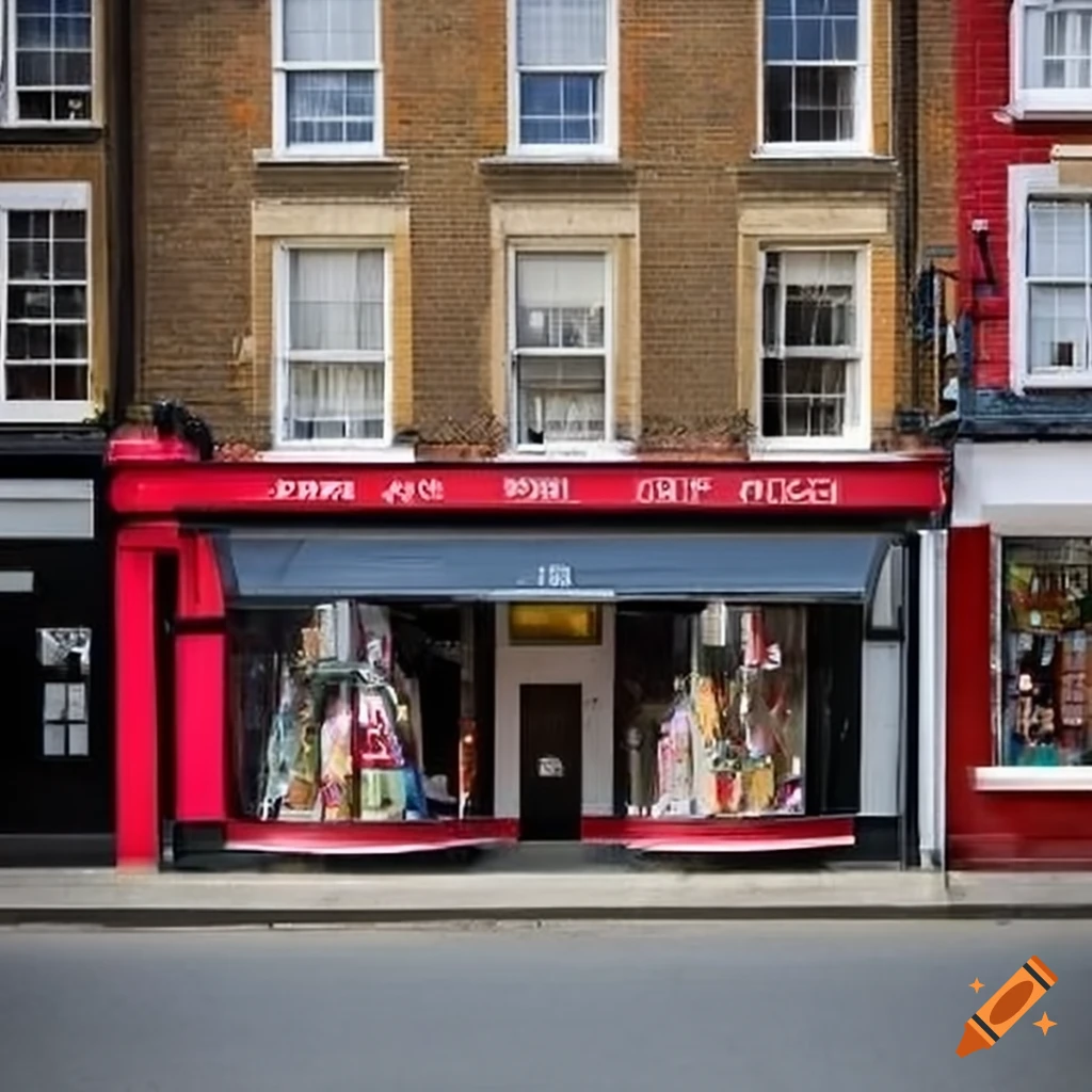 High street store front on Craiyon