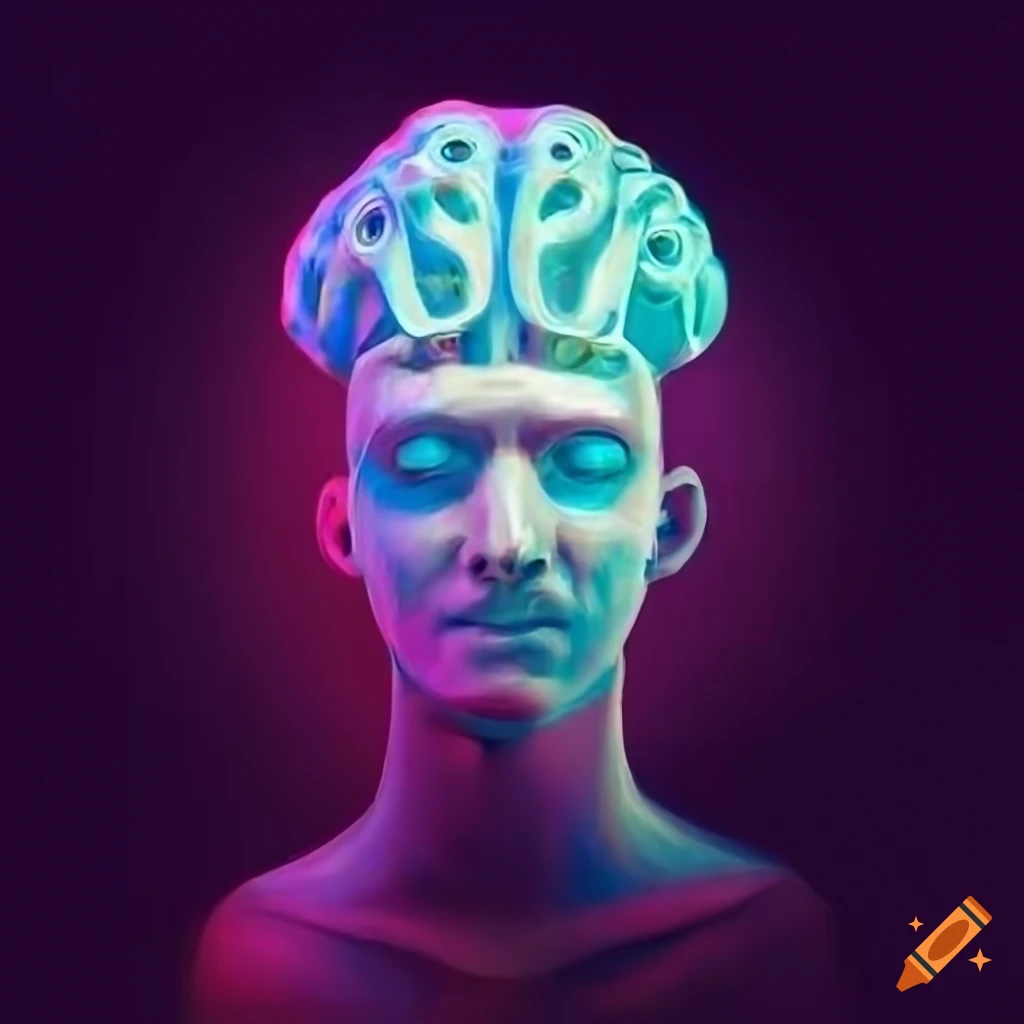 Space opera narrative art illustrating a man creating a universal ...