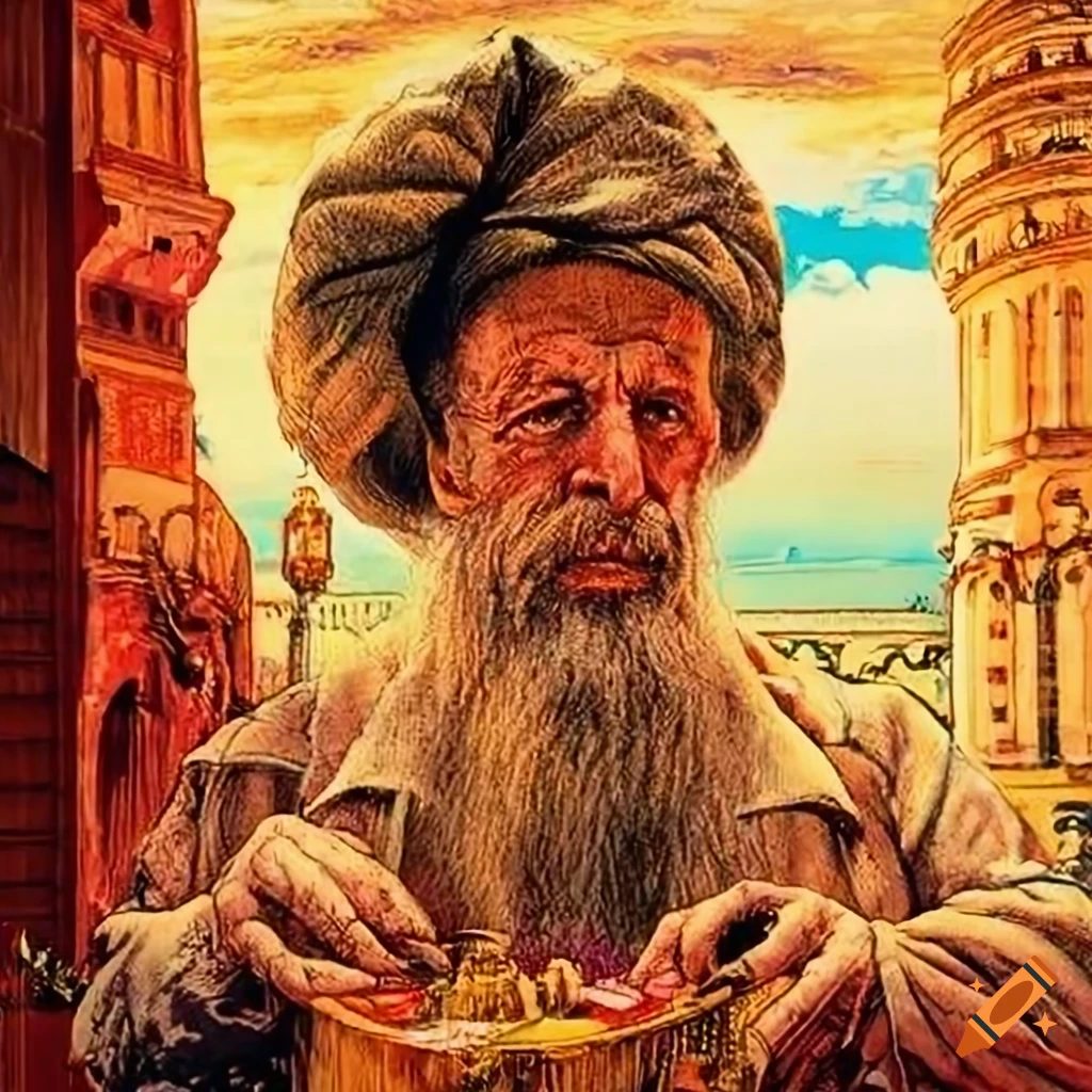 Artistic rendition inspired by Rumi with vivid details and magical ...