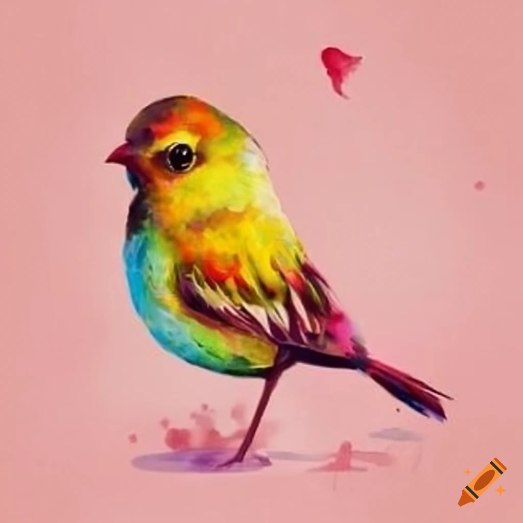 Sweet vintage little bird on Craiyon