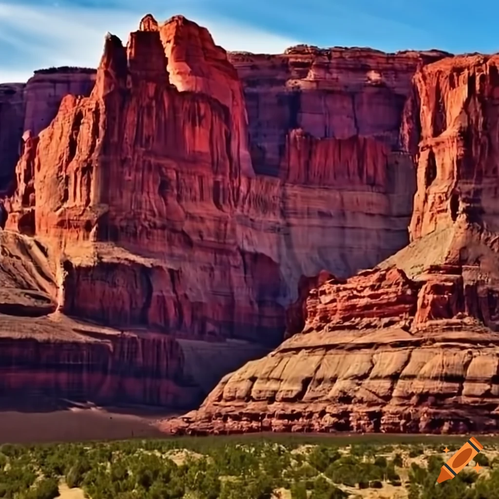 Desert canyon landscape on Craiyon