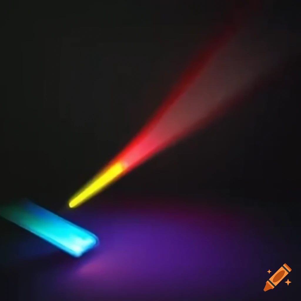 Science experiment with laser refraction between transparent surfaces ...