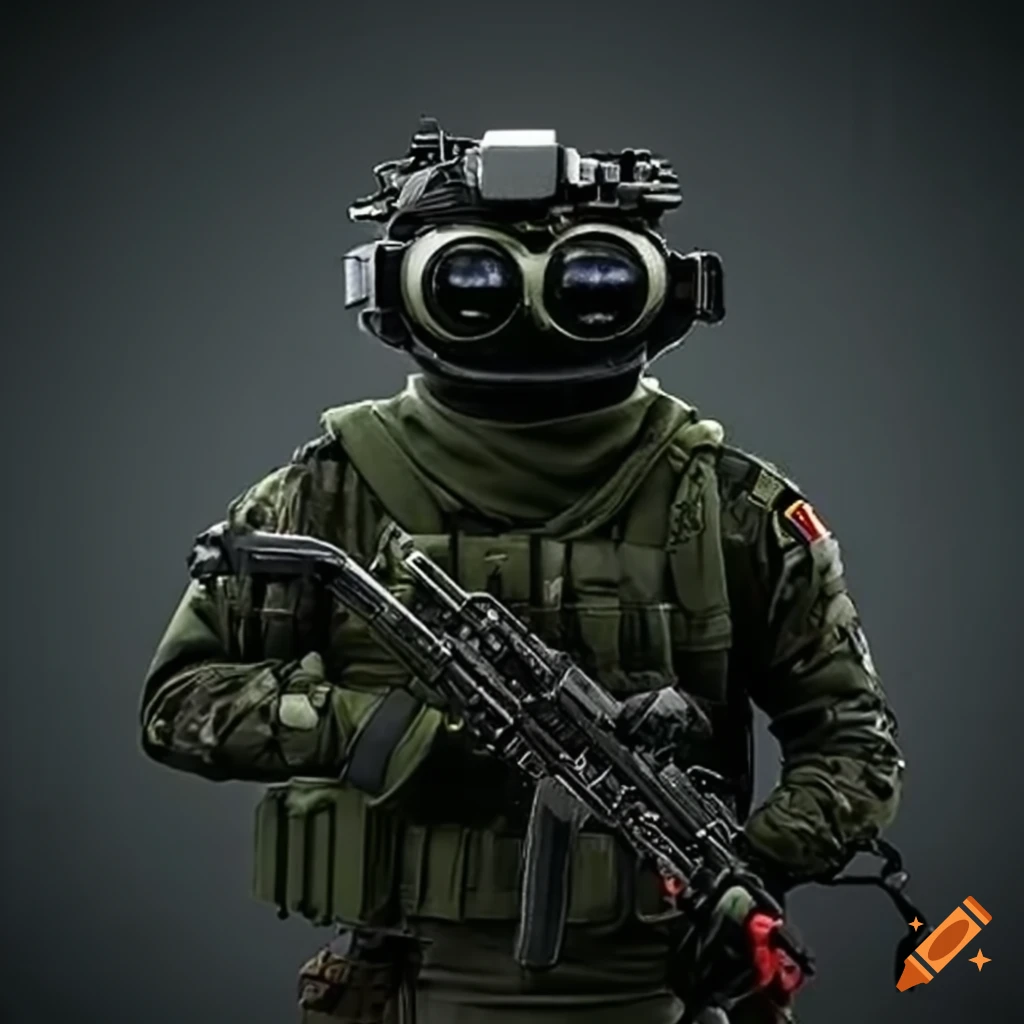 Pepe The Frog in special forces clothing with night vision goggles on ...