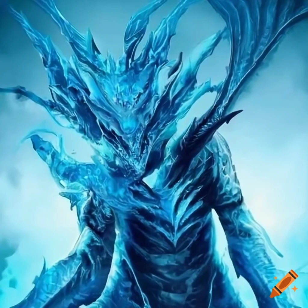 Ice dragon on Craiyon