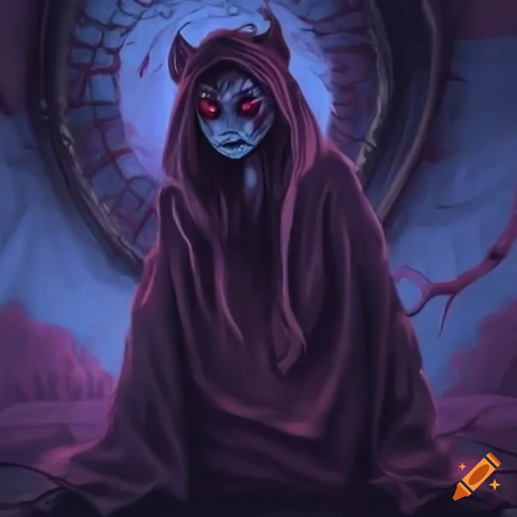 Sleep paralysis demon in pajamas on Craiyon