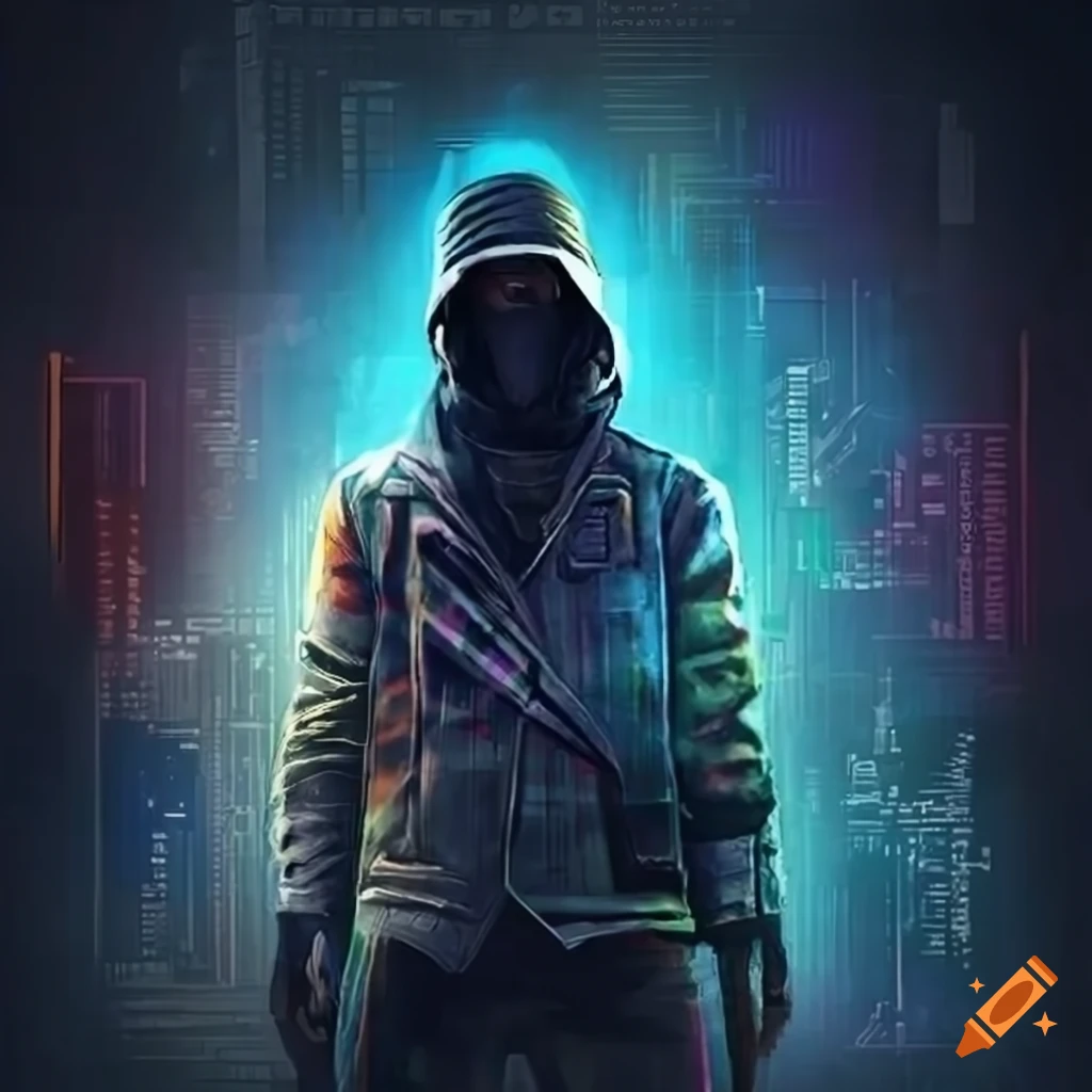 Watch dogs 2 dedsec hacker symbol artwork on Craiyon