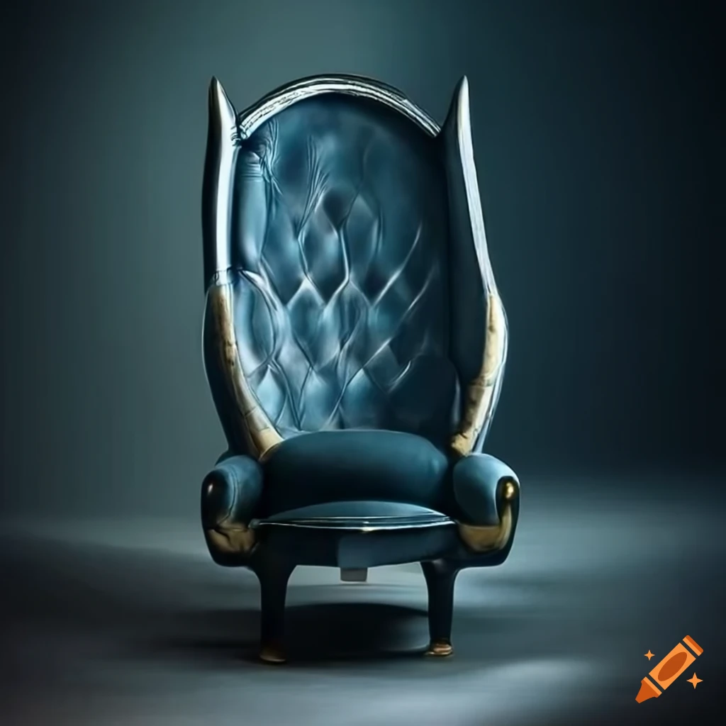 Luxury science-fiction armchair design in hyperrealistic style on Craiyon