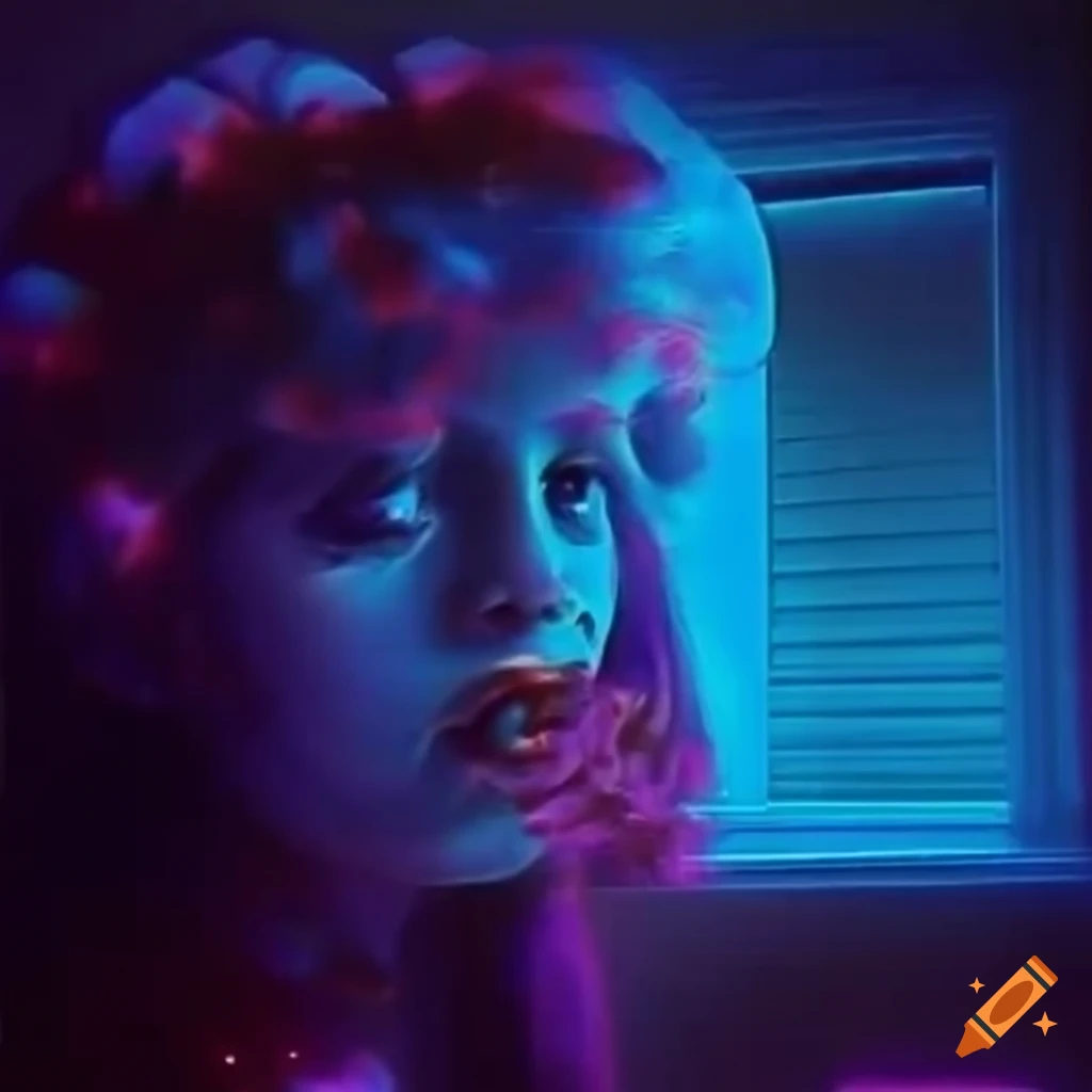 Mysterious dream with '80s-style VHS aesthetic on Craiyon