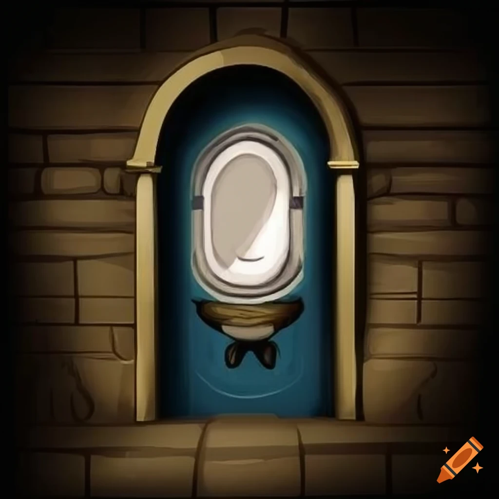 Medieval-style illustration of the newest toilet design on Craiyon