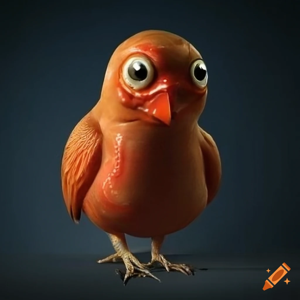 Plastic bird sculpture on Craiyon