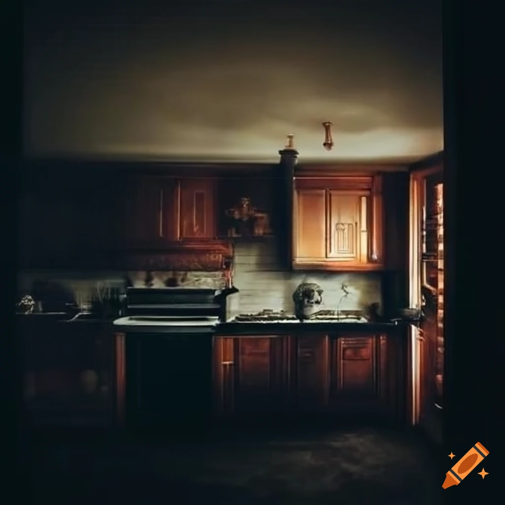 Ominous kitchen scene on Craiyon