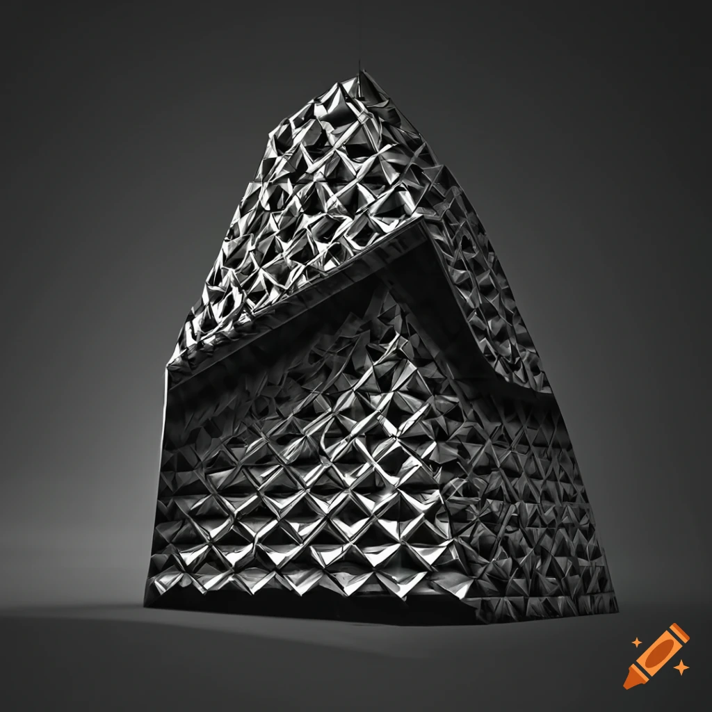 Surreal black and white architecture with Penrose triangles optical ...