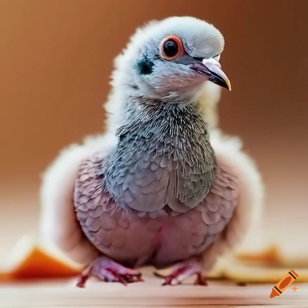 Baby pigeon on Craiyon