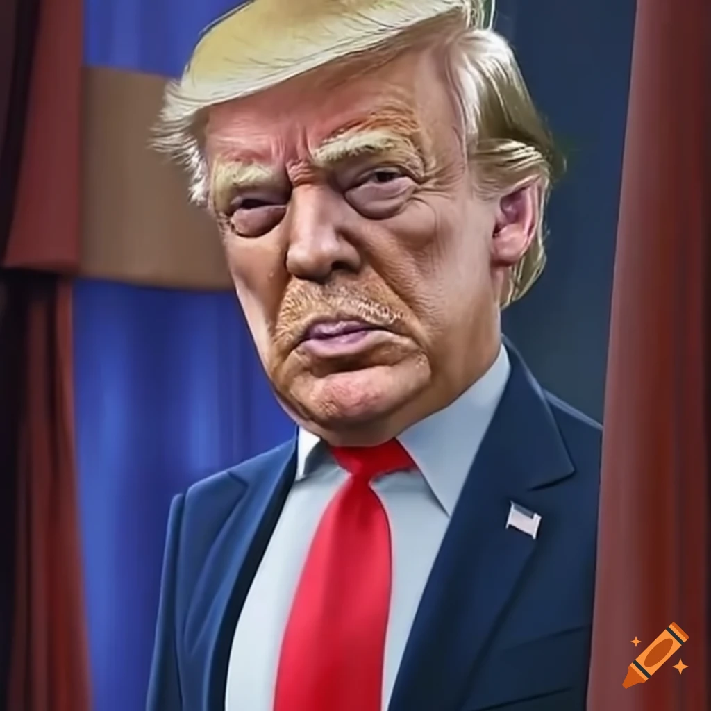 Donald trump showing emotions on Craiyon
