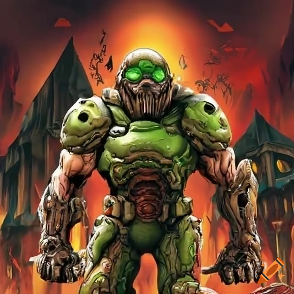 Doom meets final fight on Craiyon