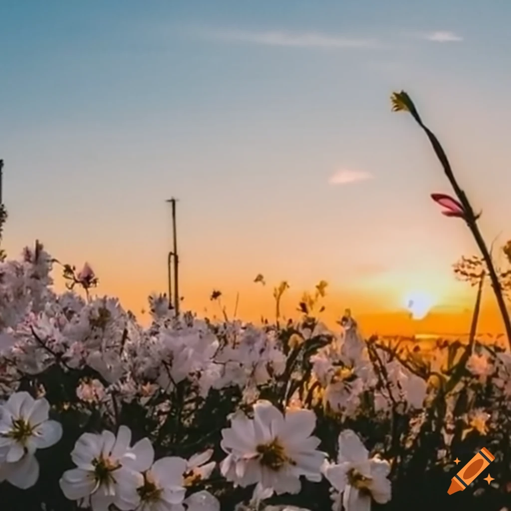 Aesthetic spring photography on Craiyon