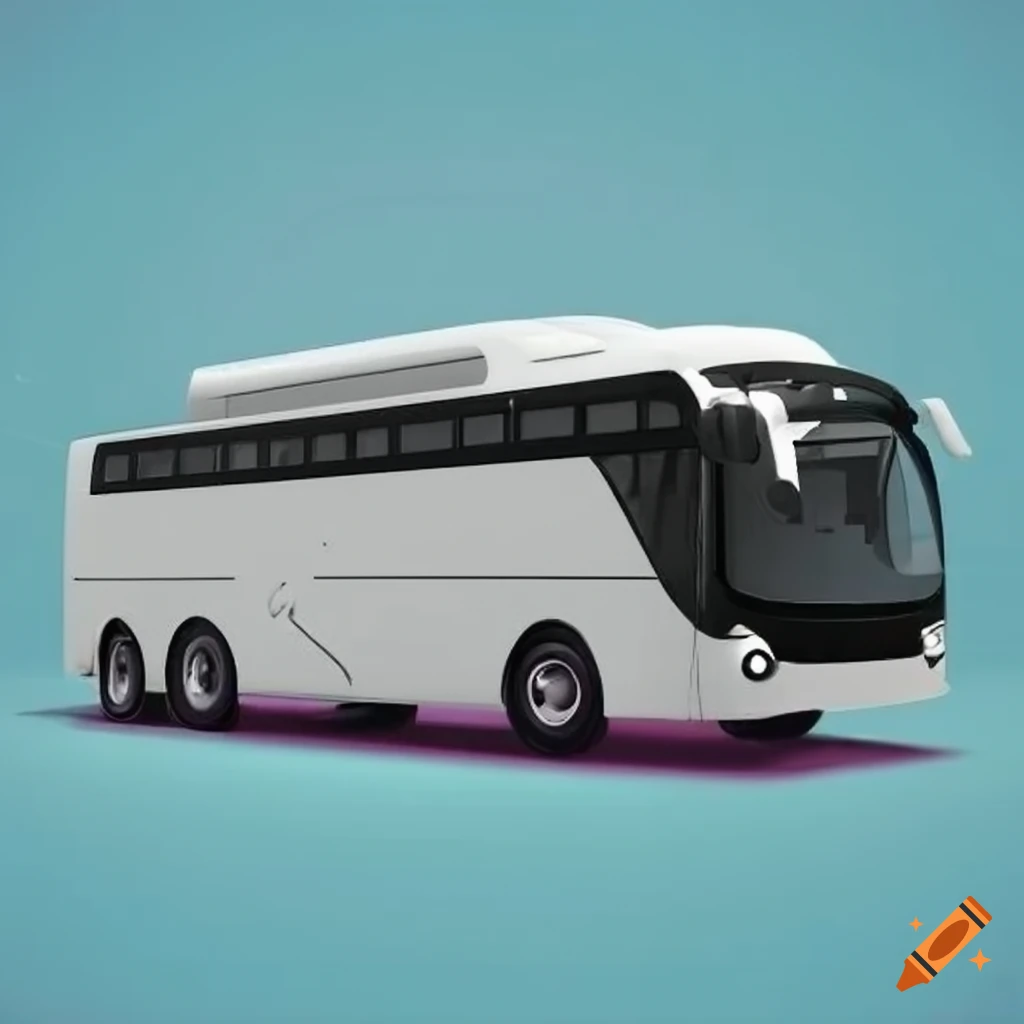 White bus generated by an ai on Craiyon