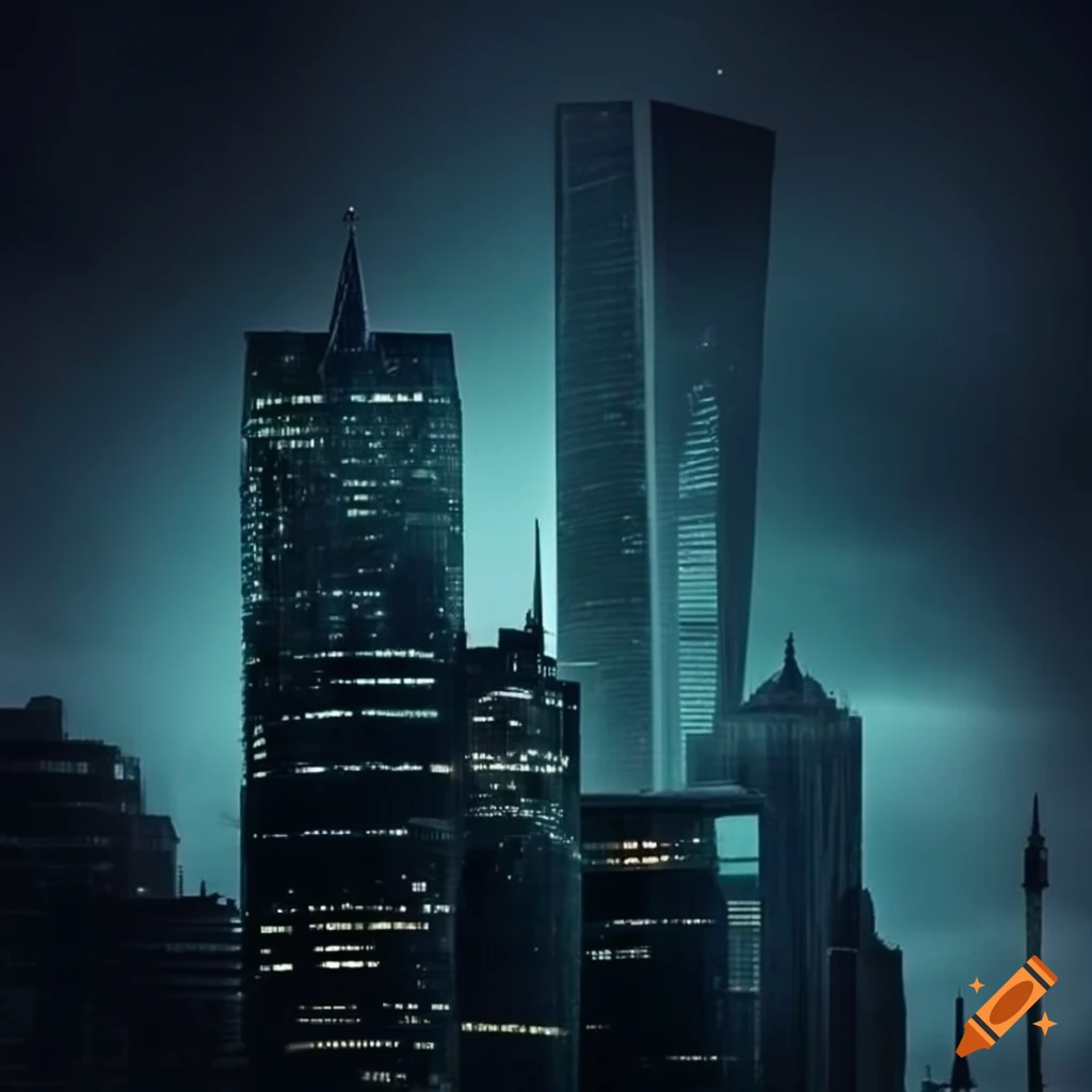 Modern london cityscape at night on Craiyon