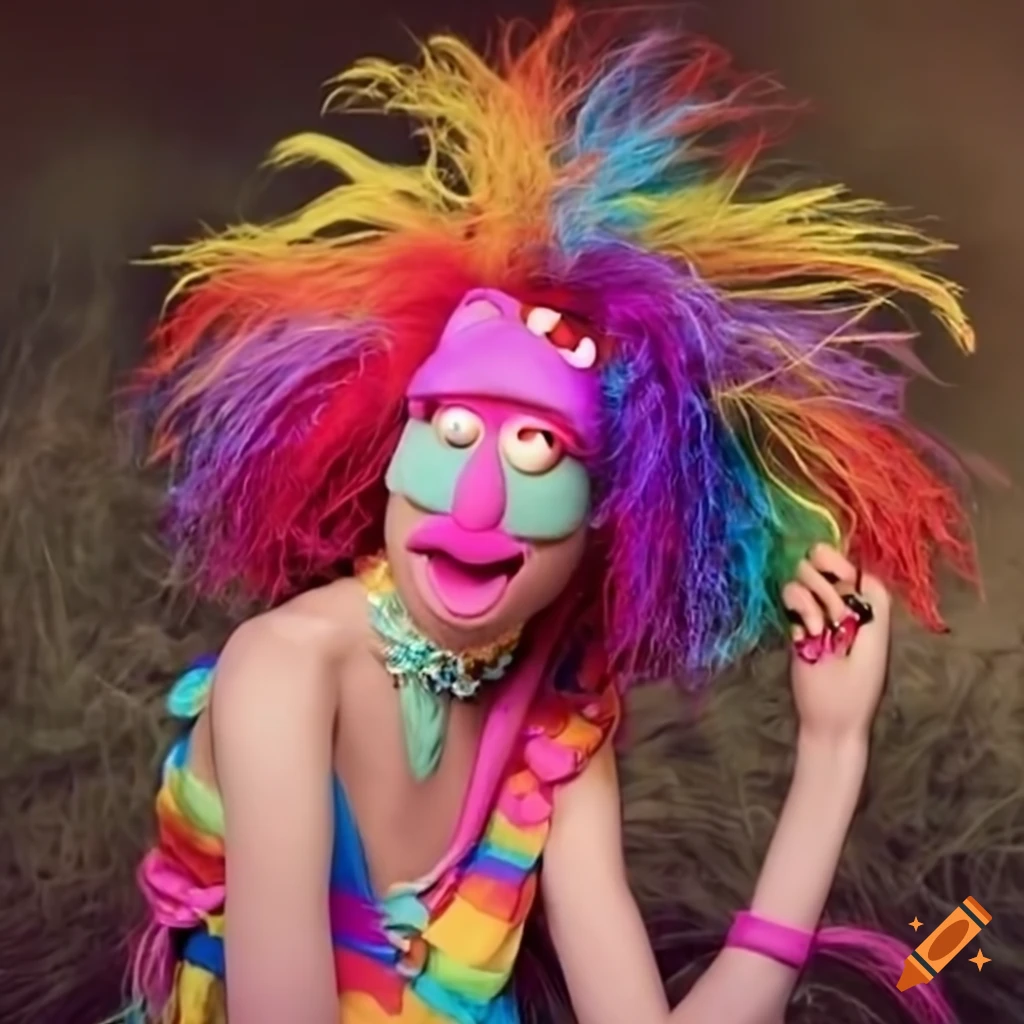 Colorful and vibrant representation of fraggle rock hippy rainbow on ...
