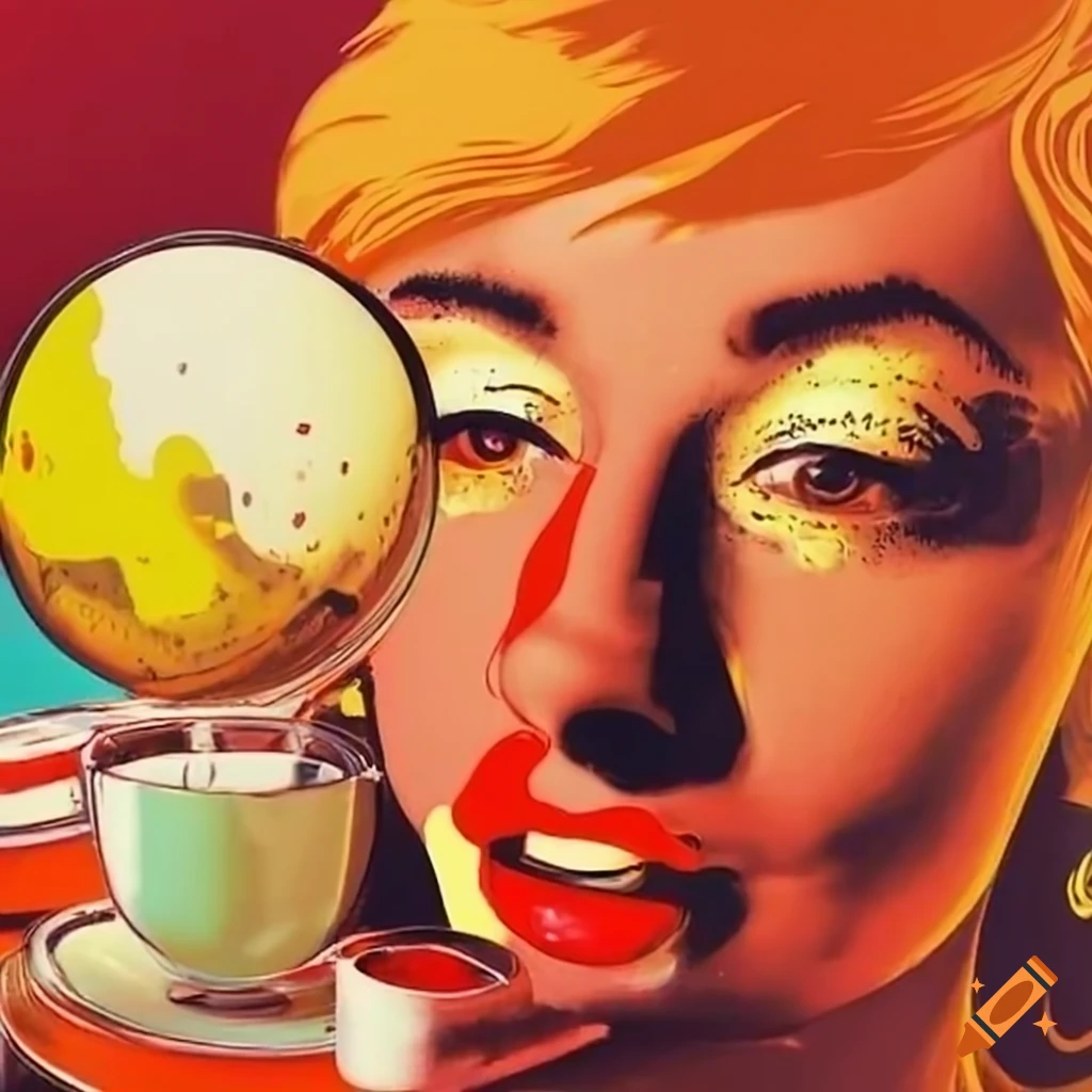 1960s pop art in a mars diner on Craiyon