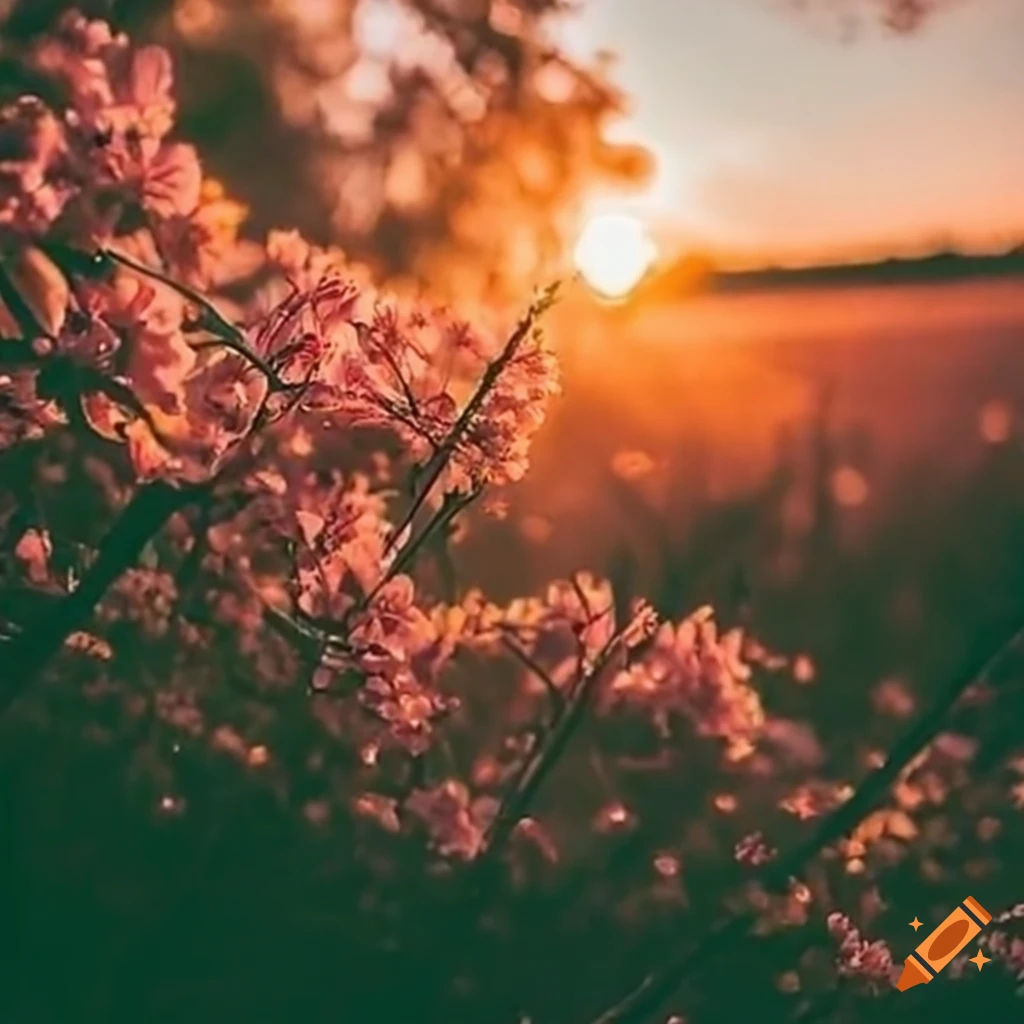 Aesthetic spring photography on Craiyon