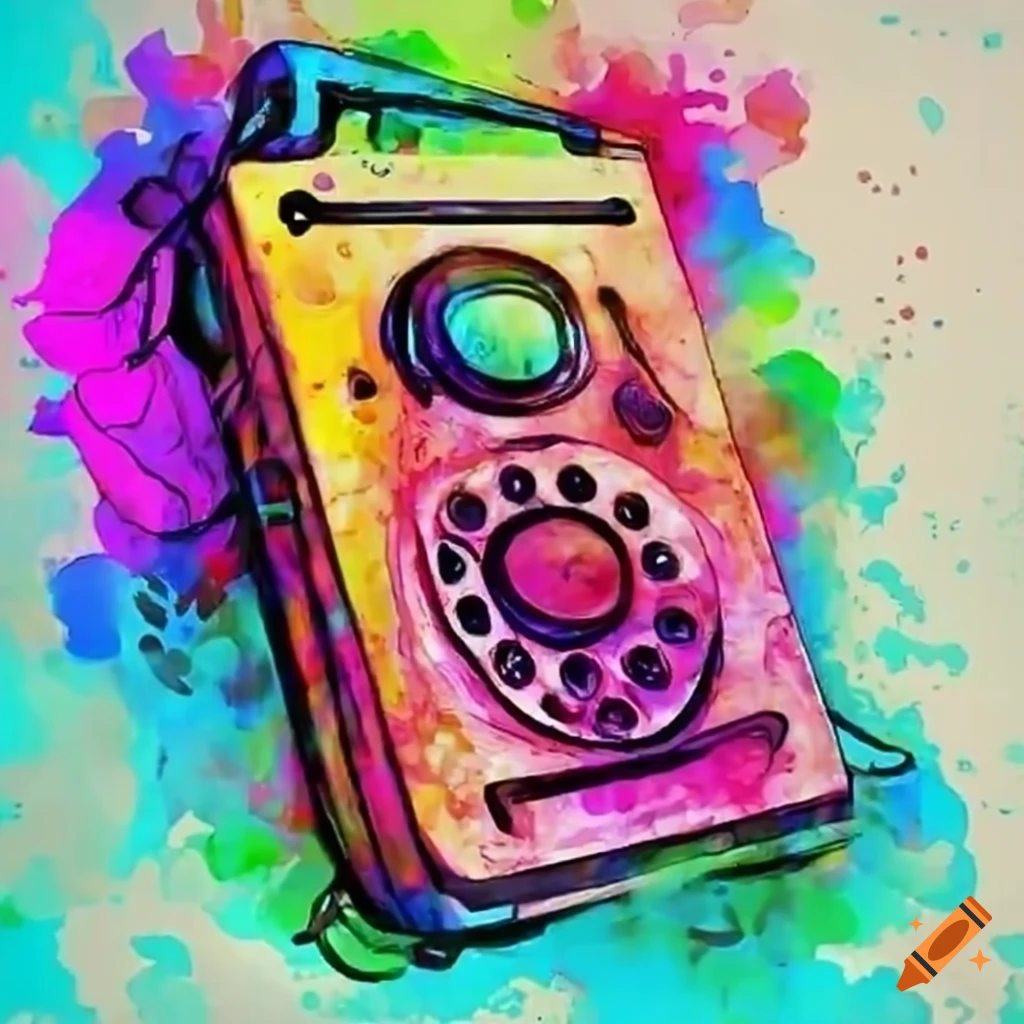 Portable telephone that is a monster on Craiyon