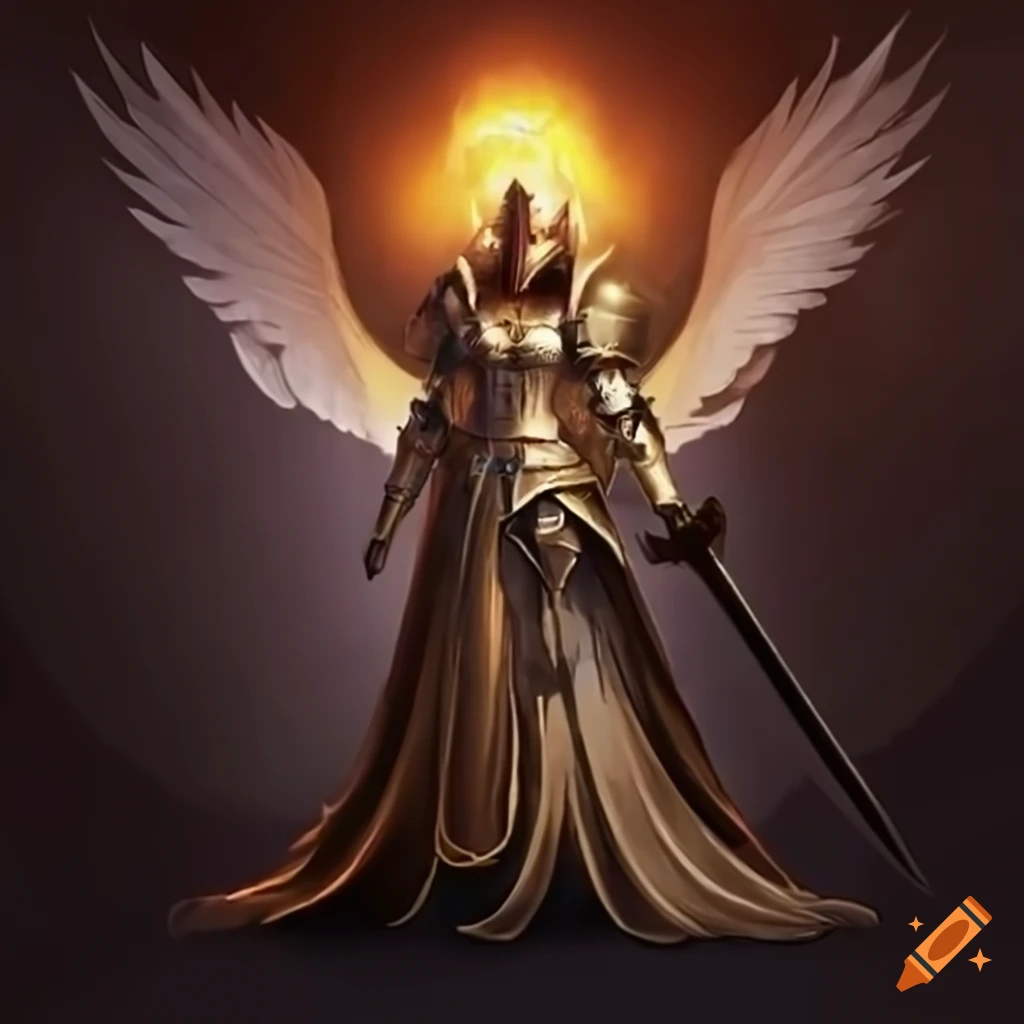 Angel knight on Craiyon