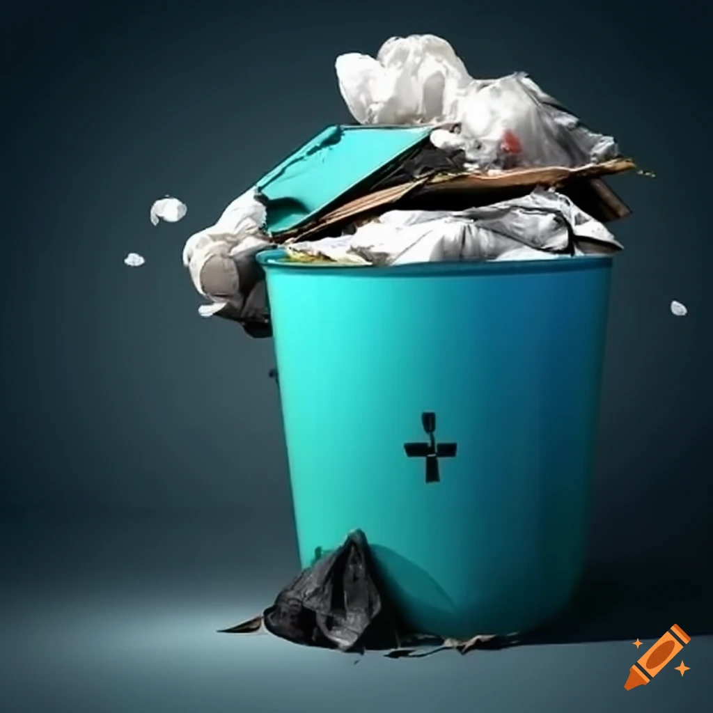 Overflowing garbage on Craiyon