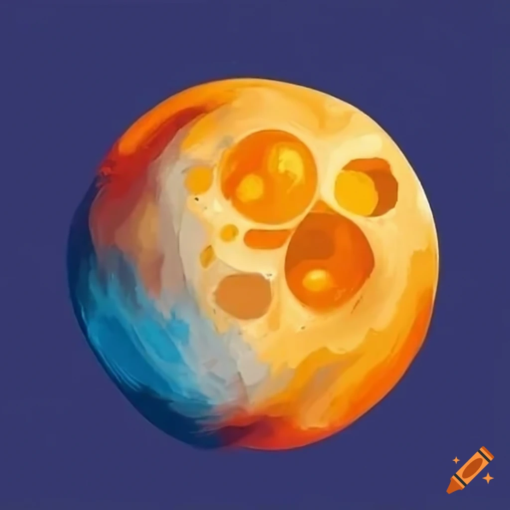 Cheese moon illustration on Craiyon