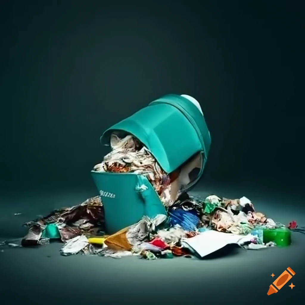 Overflowing garbage on Craiyon