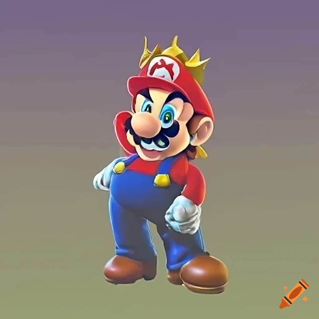 Mario as a king on Craiyon